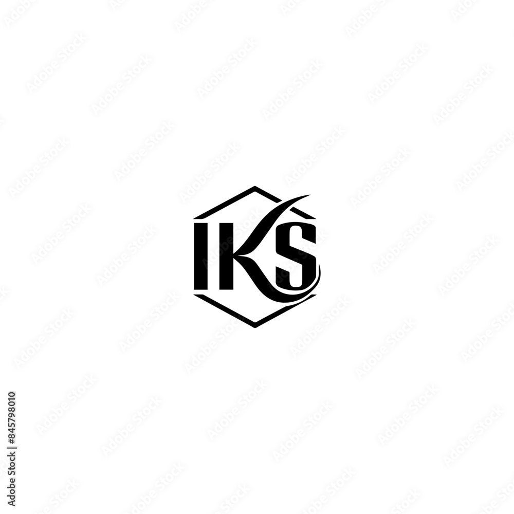 IKS monogram logo icon, symbol, sign, button, vector, illustration ...