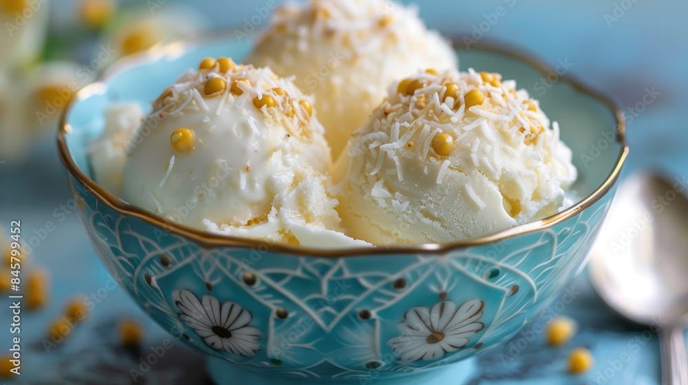 Coconut and Mung Bean Ice Drops A Popular Filipino Dessert made with ...