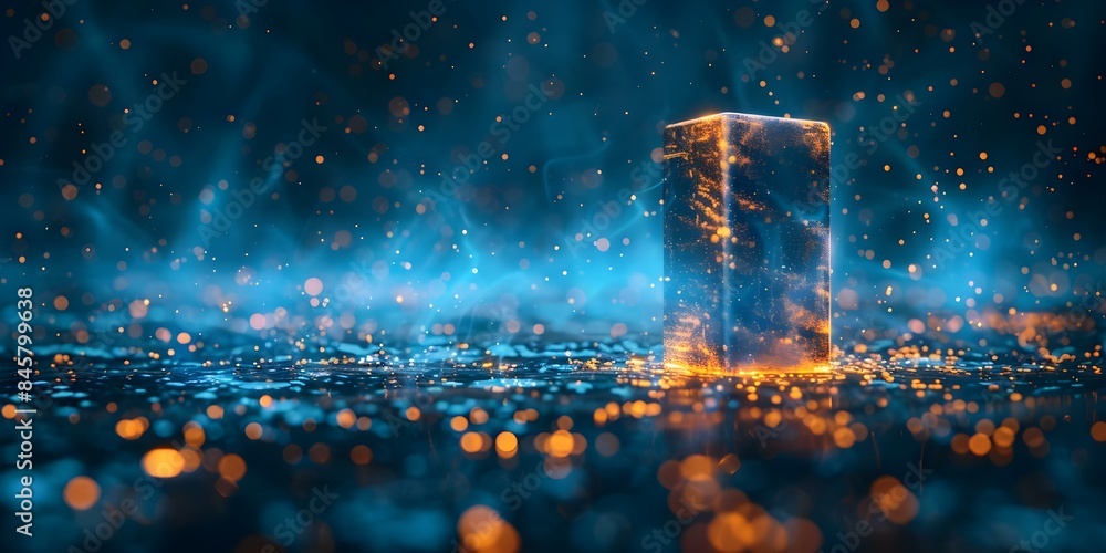 The Power of Blue Energy Abstract Concept Featuring a Lithium Battery ...