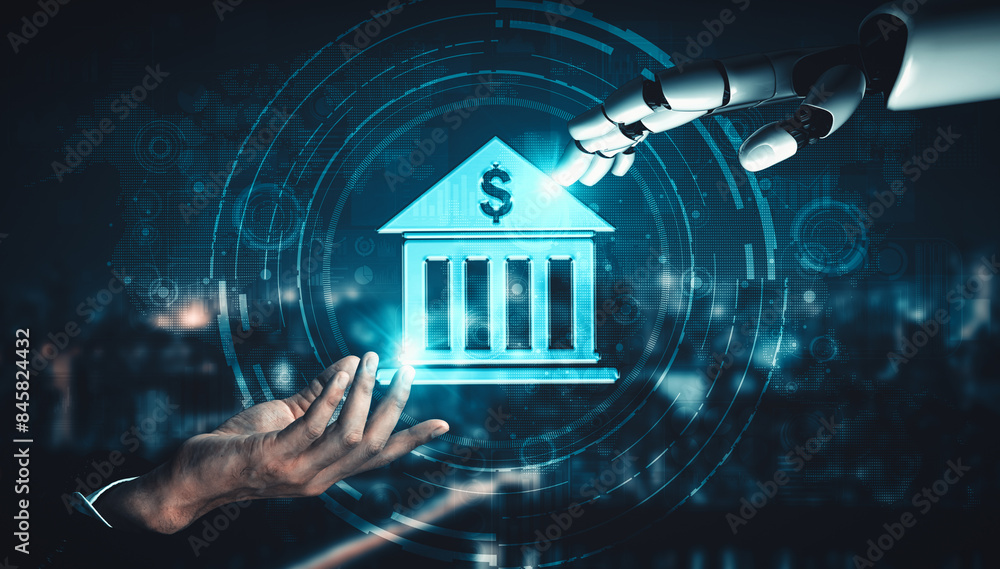 MLP 3D rendering artificial intelligence AI research of droid robot and ...