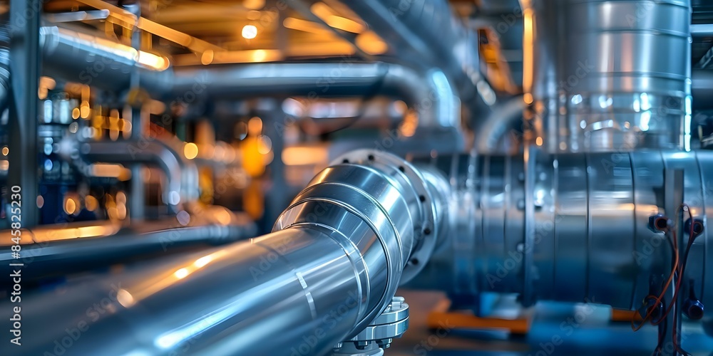 Insulating Pipes in Cold Climate Chemical Plant A Close-Up View ...