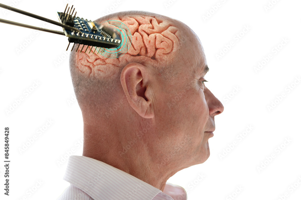 Installing electronic chip into human brain, applied in various fields ...
