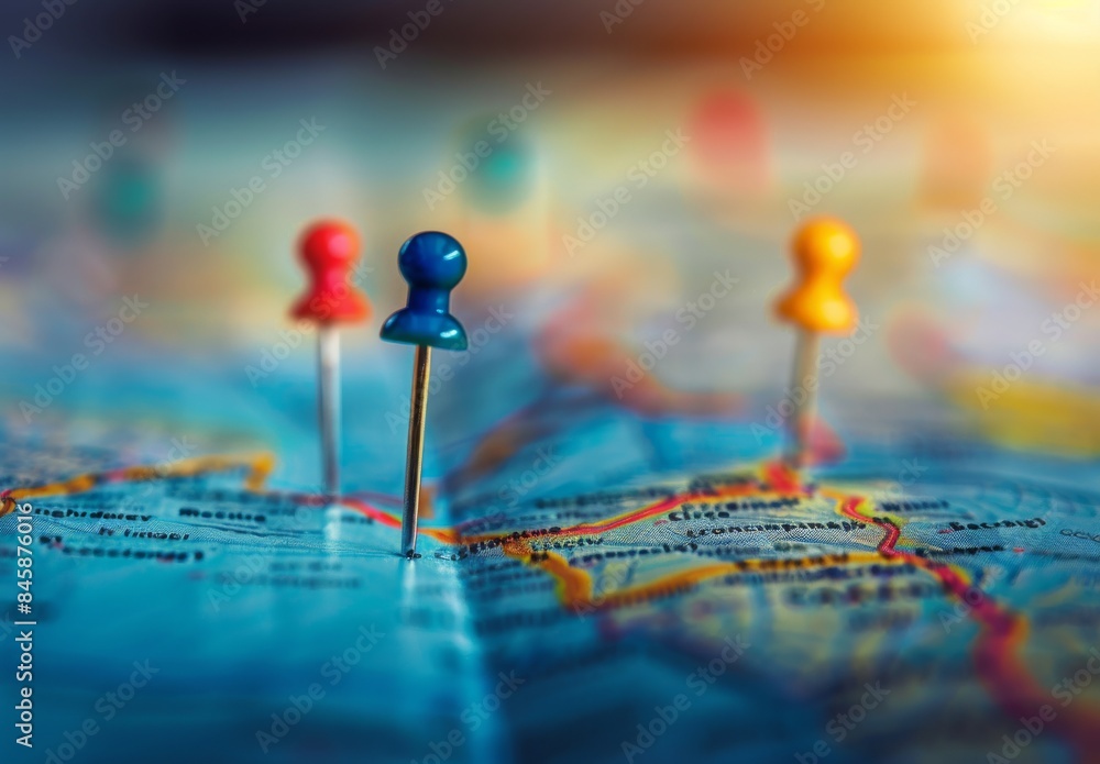 Pinpoint locations on a map with routes. Navigate and explore. Themes ...