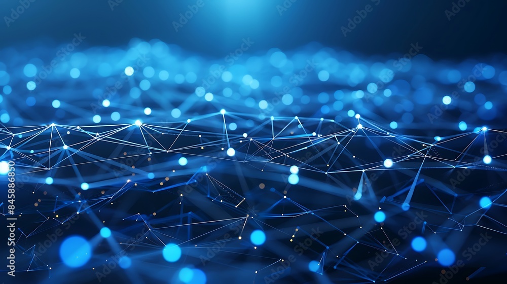 A tangled web of interconnected nodes and lines, representing the ...