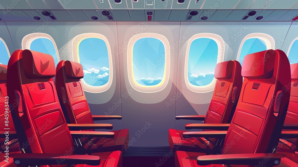 Inside Airplane Taking Off