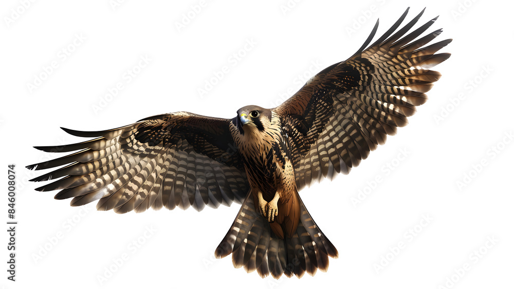 Flying hawk isolated on a transparent background, PNG, Ai Stock Photo ...