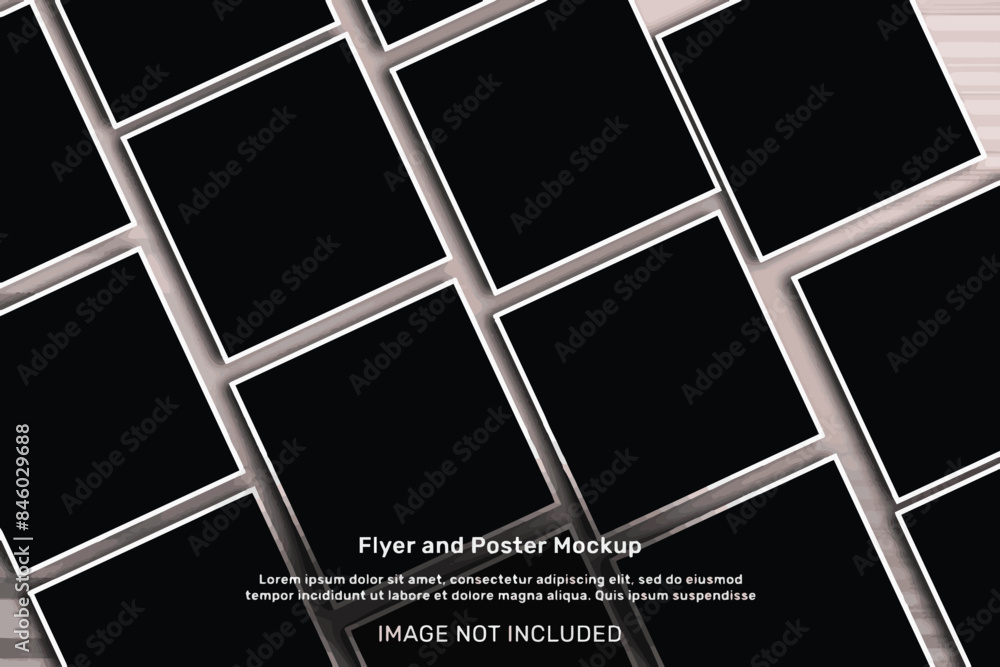 Posters facebook cover mock up template | Portrait photo frame brochure ...