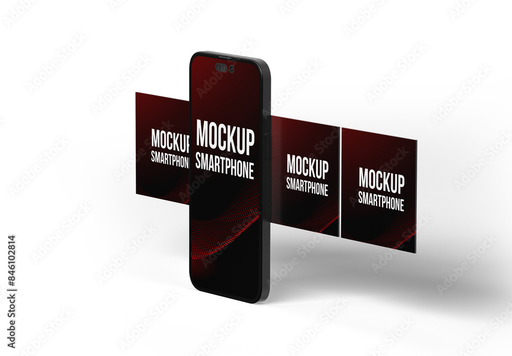 Phone Carousel Mockup Stock Template | Adobe Stock