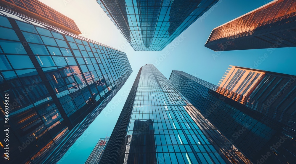 Urban high-rise office building, commercial building,. The grandeur and ...