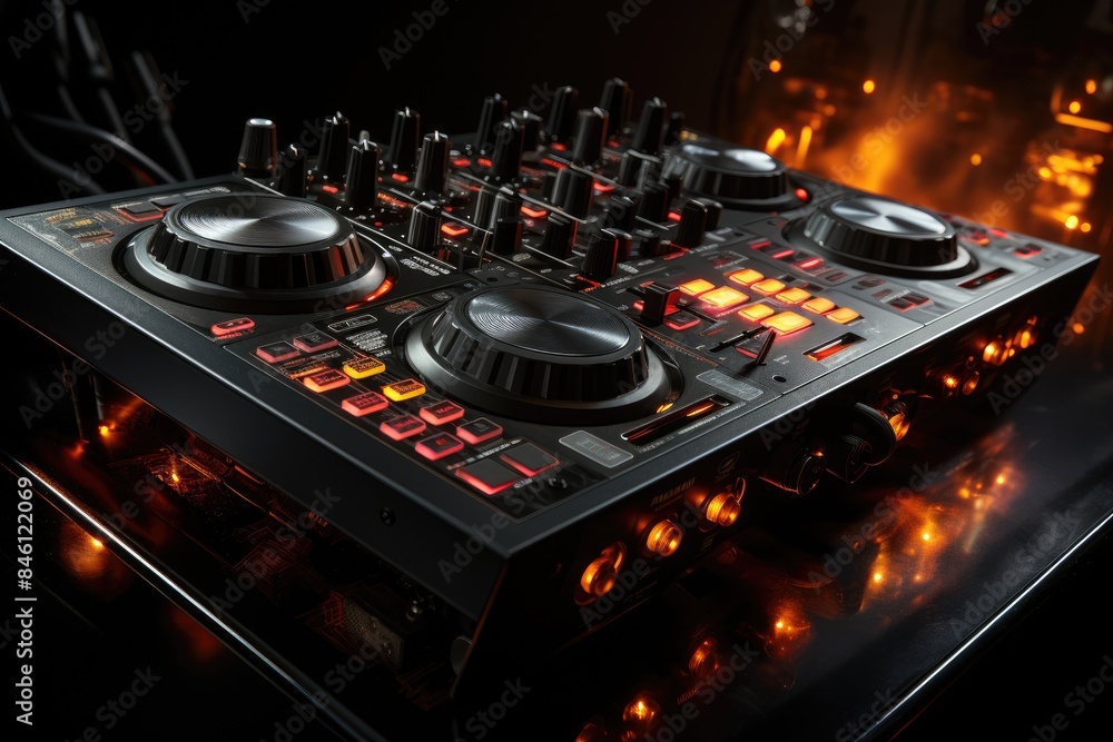 The world of music: a harmonious blend of dj consoles, loudspeakers ...