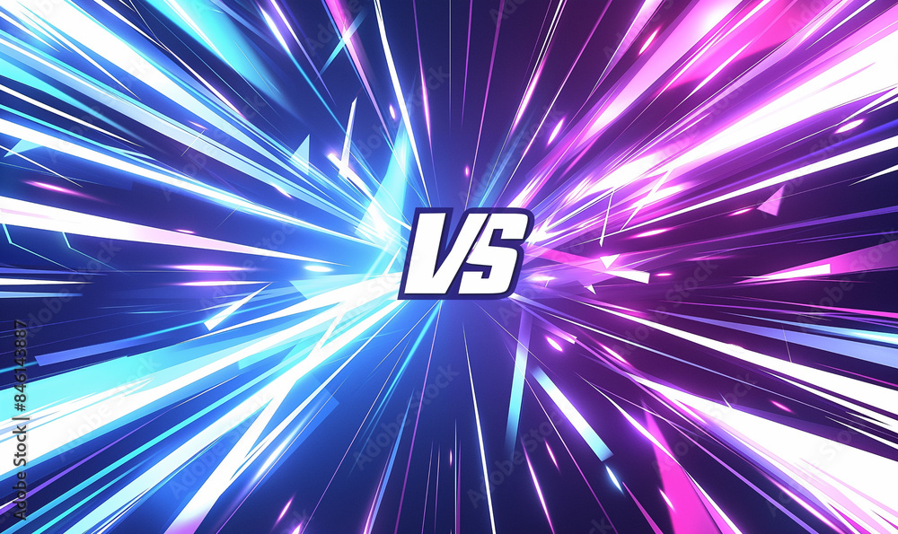 Vector background with the text "VS" for competition or gaming banner ...