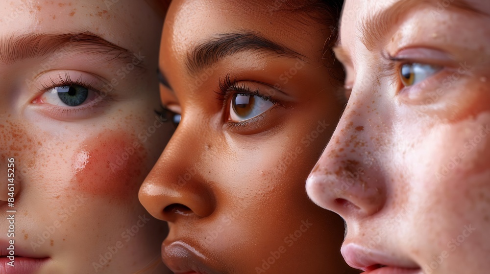 Foto de Medical and dermatological materials on skin conditions Collage ...