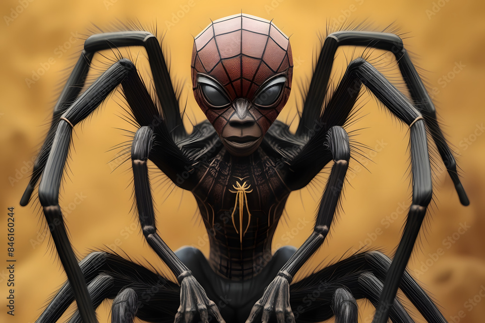 Anansi, the legendary trickster spider of Akan folklore, spins his ...