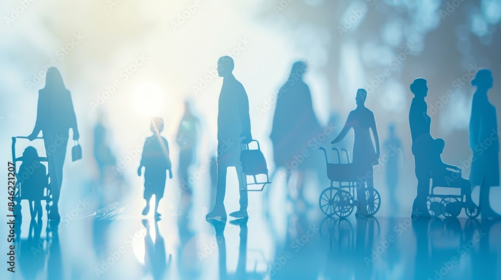 Paper-Cut Human Figures Representing Diversity and Inclusion, Featuring ...