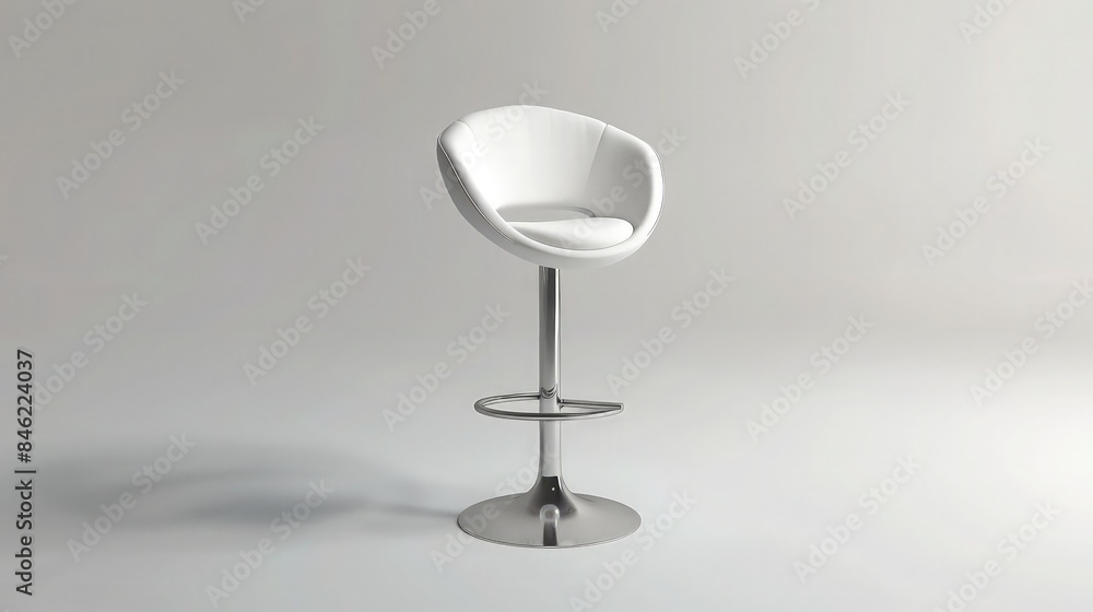 bar chair animation with white background and 360 degress 3d animation ...