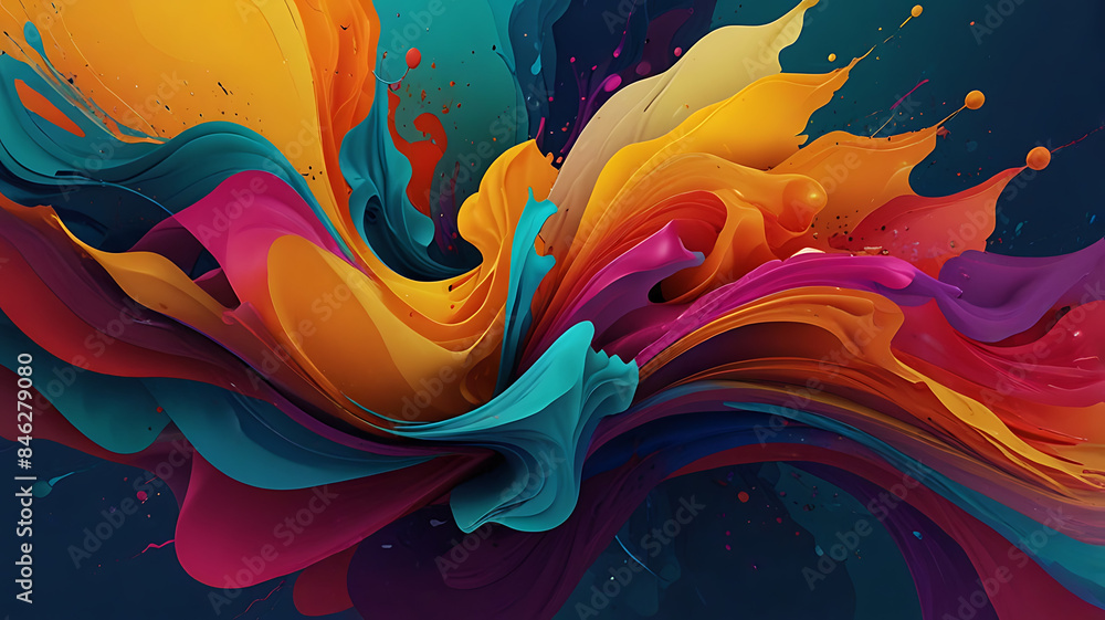 An abstract art template that captures creative energy and inspiration ...
