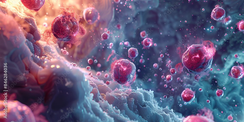 Cancer Cell Interaction: Detailed Biological Visualization Advanced ...