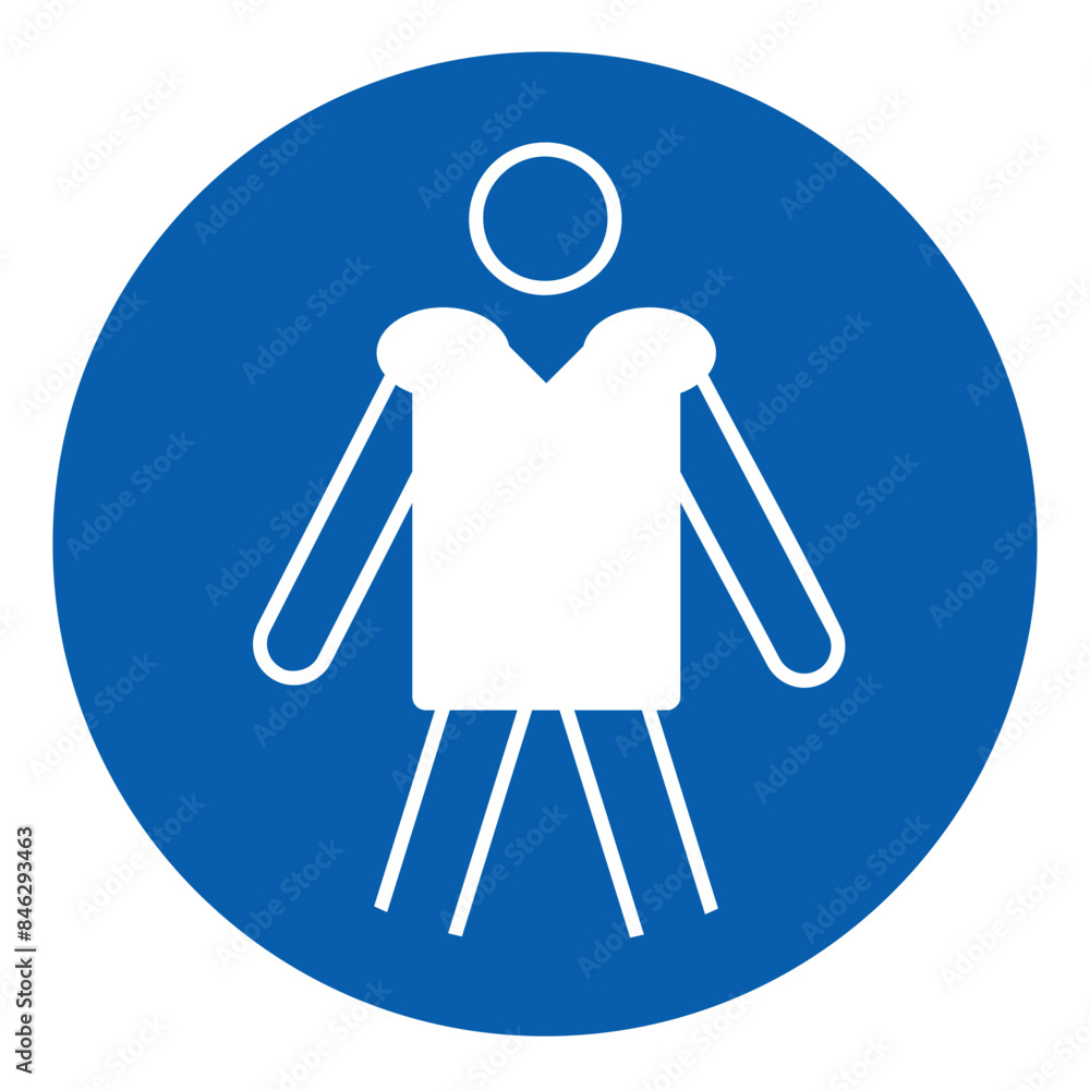 ISO mandatory safety signs_wear personal flotation devices symbol and ...