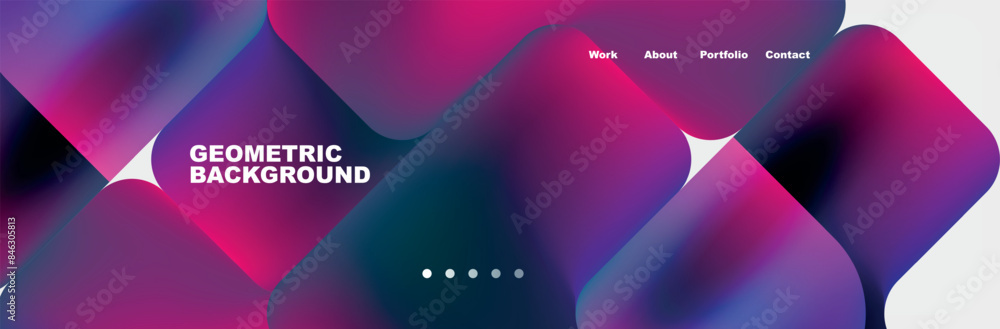 Square internet web page design template. Vector Illustration For ...