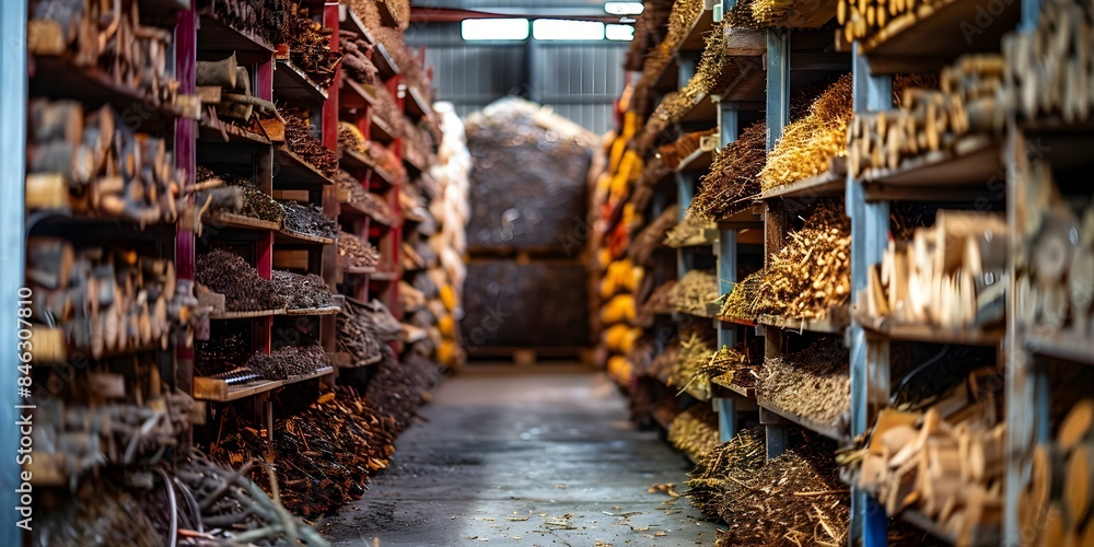 Organized Biomass Storage Featuring Agricultural Residue and Wood Chips ...