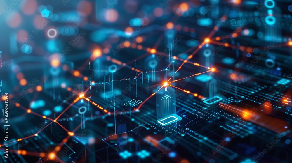 "Conceptual representation of computer network security technology, illustrating the structure ...