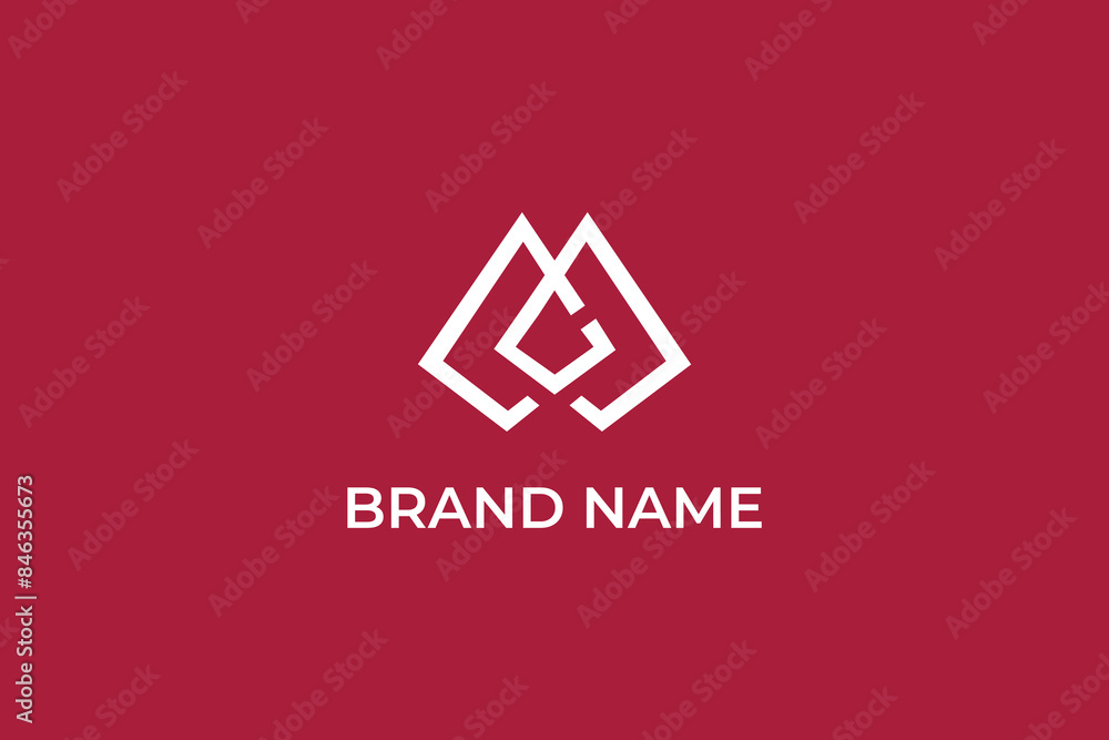 mc letter vector logo abstract, letter CM, MC triangle logo, Letter v m ...