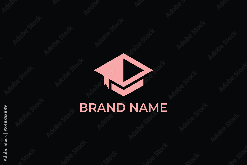 abstract graduation cap logo, graduation cap, education logo ...