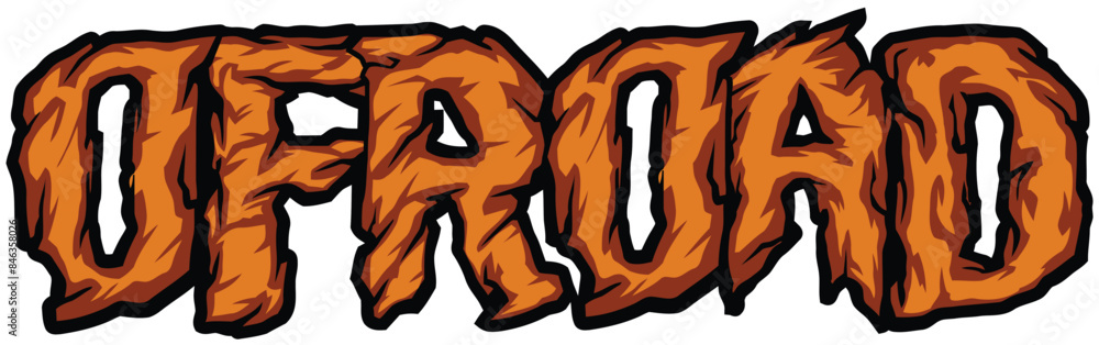 Off road Font Art Typography. offroad Adventure Stock Vector | Adobe Stock