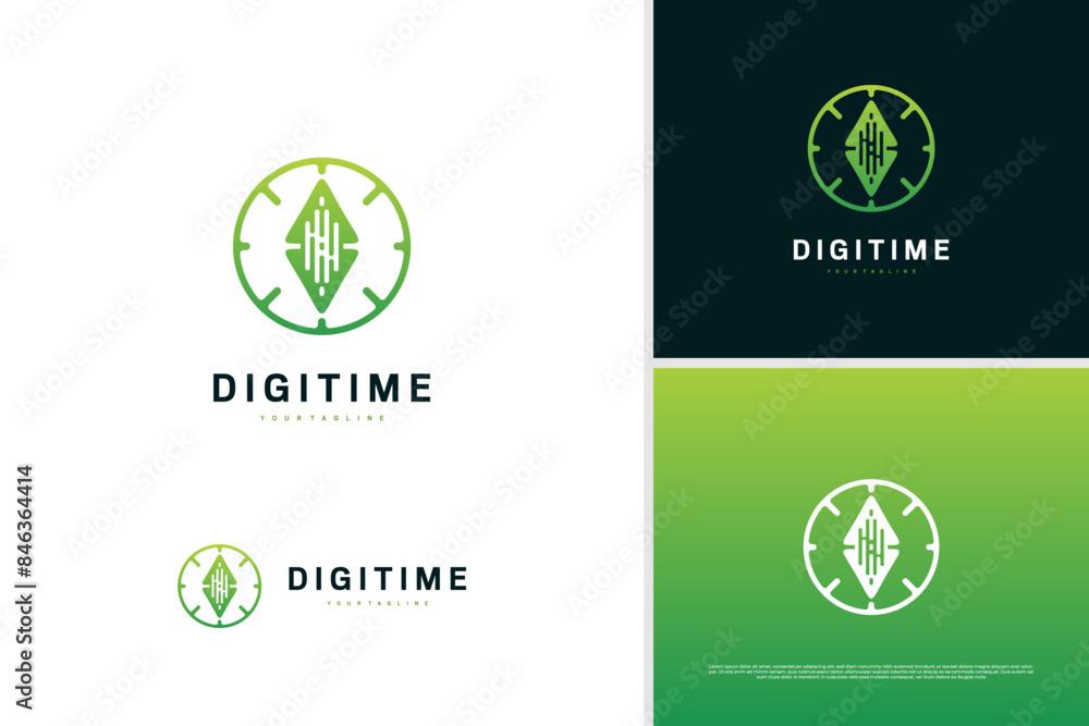Vector good time logo design, best time logo design template Stock ...