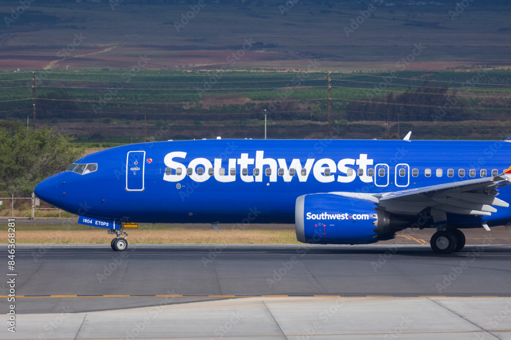 Southwest Airlines Boeing 737 MAX 8 on the Runway at Kahului ...
