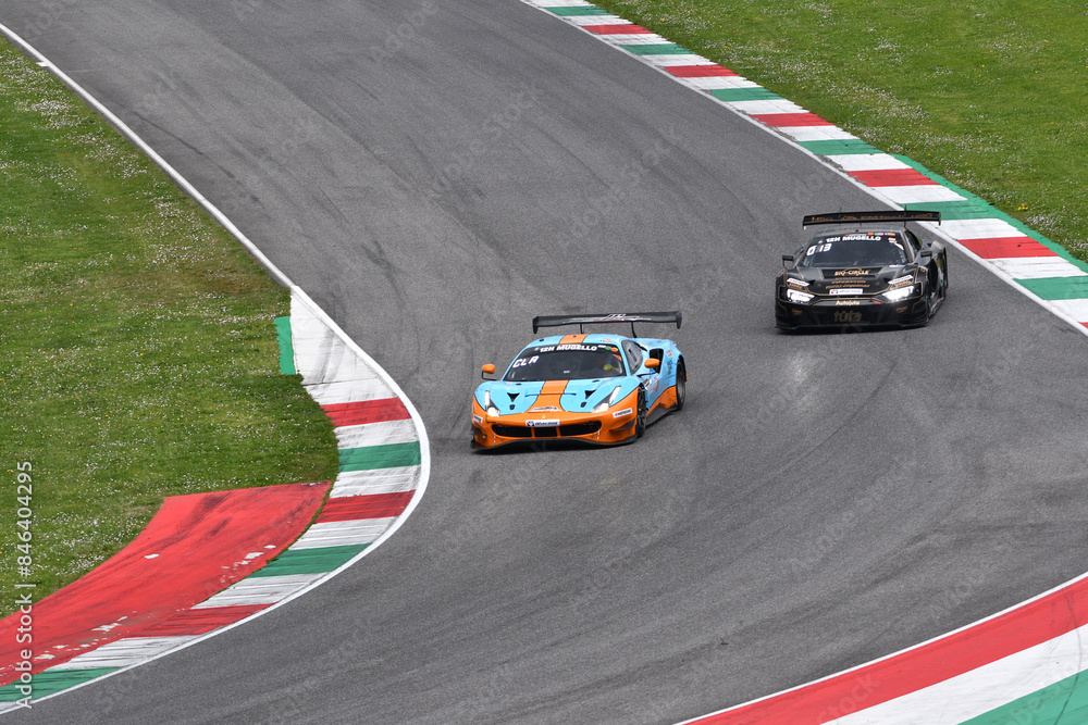 Scarperia, 23 March 2024 Italy: Ferrari 488 GT3 of Team Pellin Racing ...