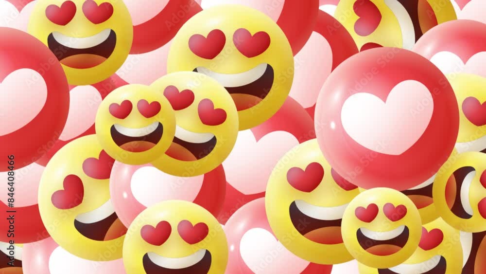 Dynamic and engaging video transition featuring animated emojis. This ...