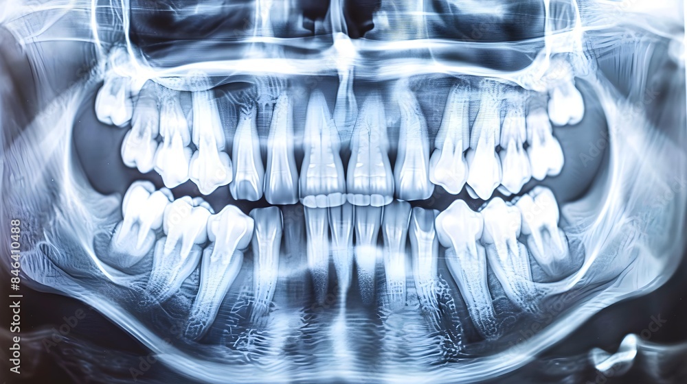 panoramic film dental x ray, orthopantomography, OPG x-ray digital ...