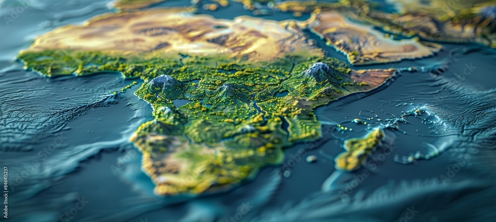 Cropped Shot of African Continent Map Showing Allure of Africa Stock ...