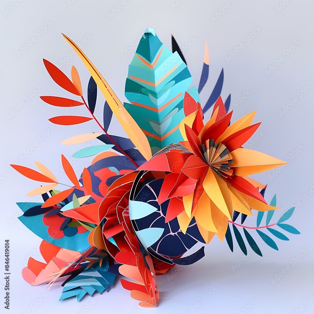 Foto de A DIY paper crafting tutorial illustration demonstrating the ... Foto de A DIY paper crafting tutorial illustration demonstrating the ...