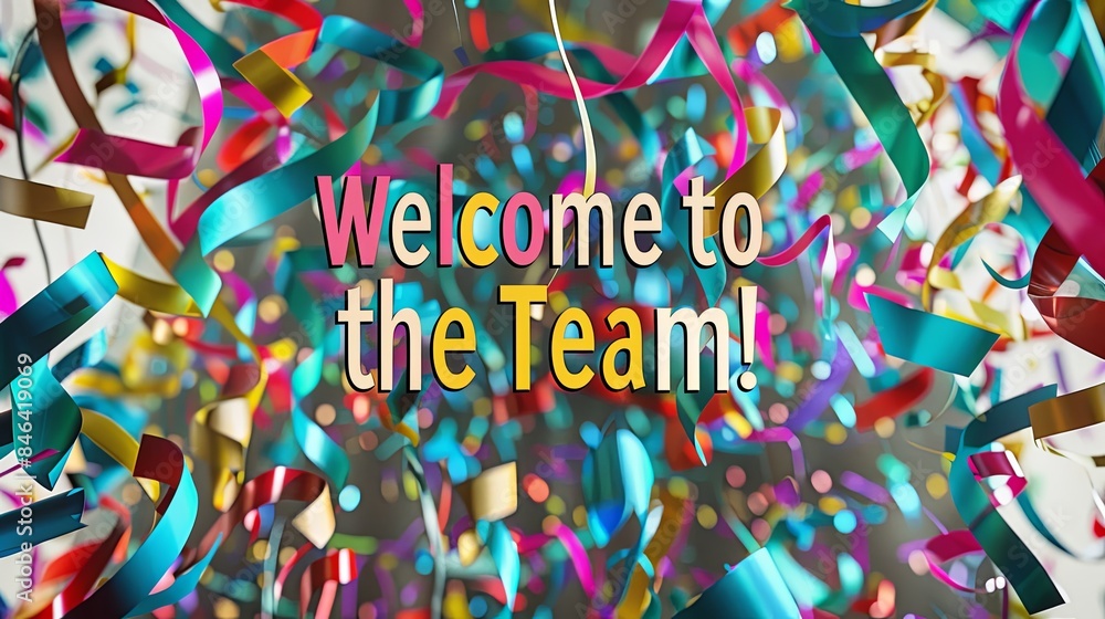 Welcome to the Team Celebration Graphics. Colorful and festive graphics with confetti and ...