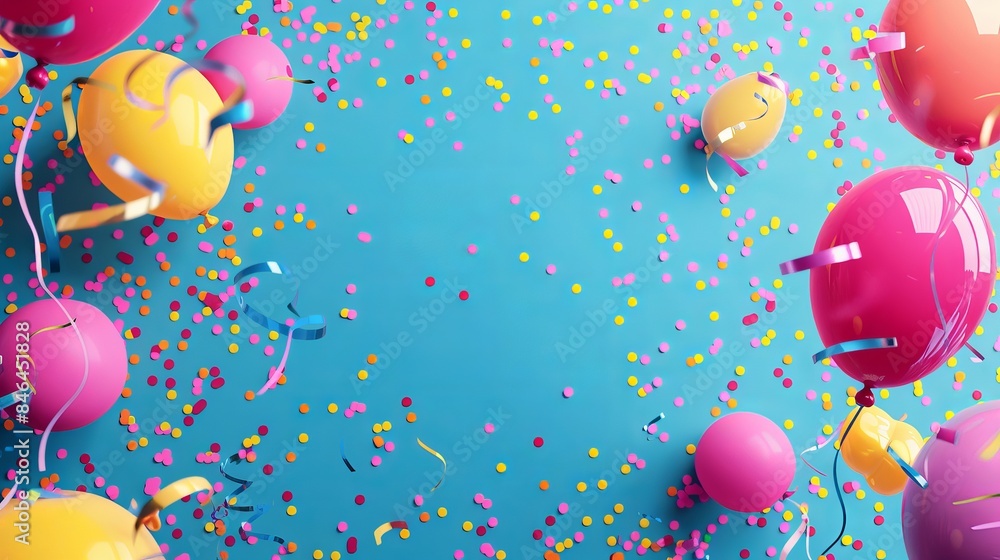 Vibrant invitation banner for a lively party, showcasing a festive ...