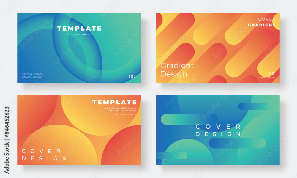 Set of template background design vector. Collection of creative ...