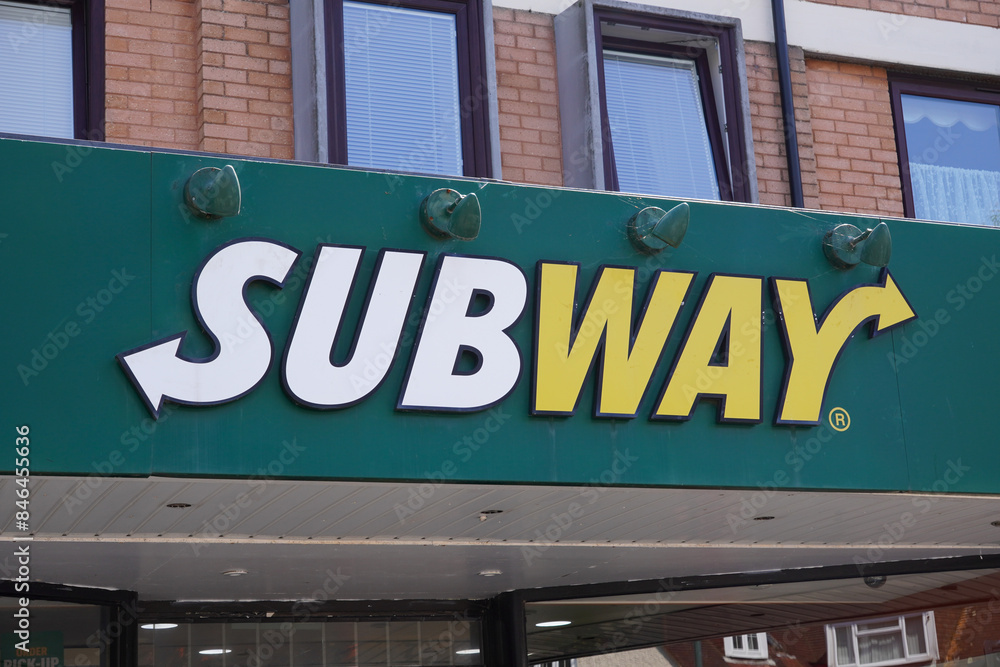 New Milton, England 5 June 2024 - Subway logo of American fast food ...