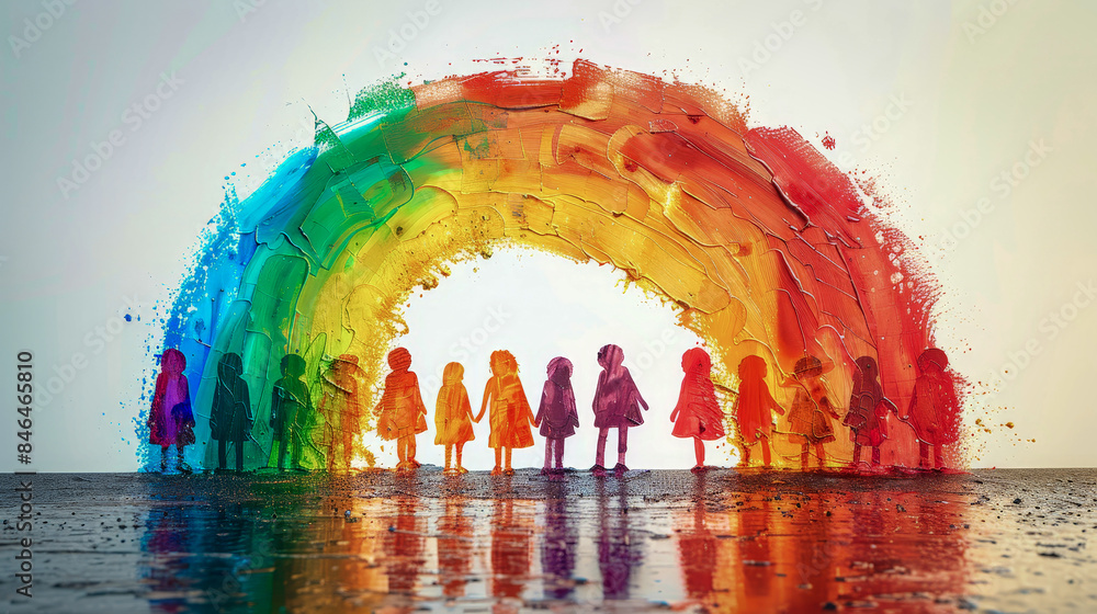 Rainbow of Diversity - A colorful rainbow representing diversity and ...