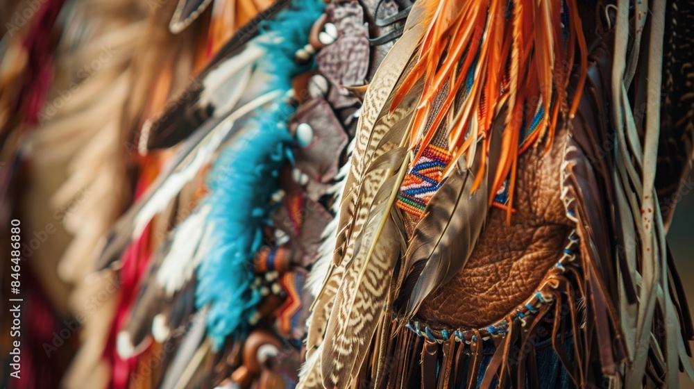 The beauty of feathers and fringe seen in both Native American ...