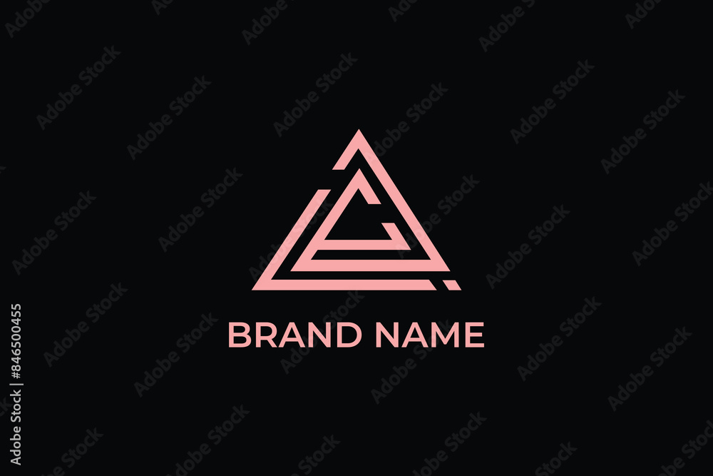 letter Ai iconic abstract vector, letter I triangle logo, stethoscope ...