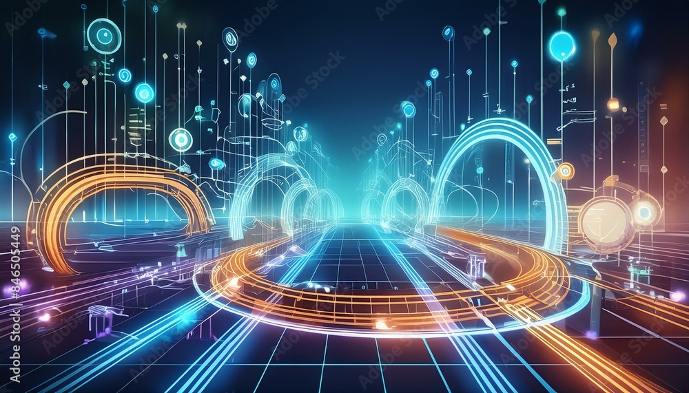 Holographic timelines projecting the life cycle of products and ...