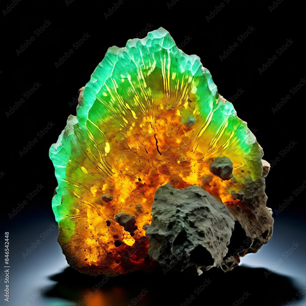 autunite a mineral found in metamorphic and igneous rocks often Stock ...