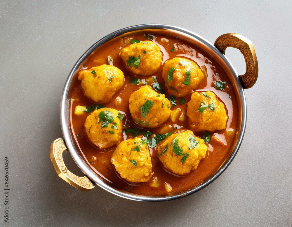 Mughlai dish with fried potato paneer balls in spiced gravy Stock Photo ...