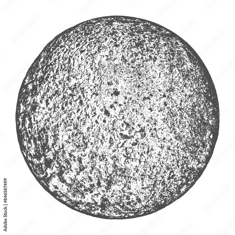 Full moon isolated. Night space. Earth, planet isolated on white ...