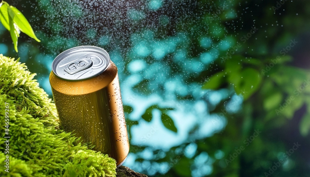 Refreshing fizzy soda can with high resolution for soft drink ...