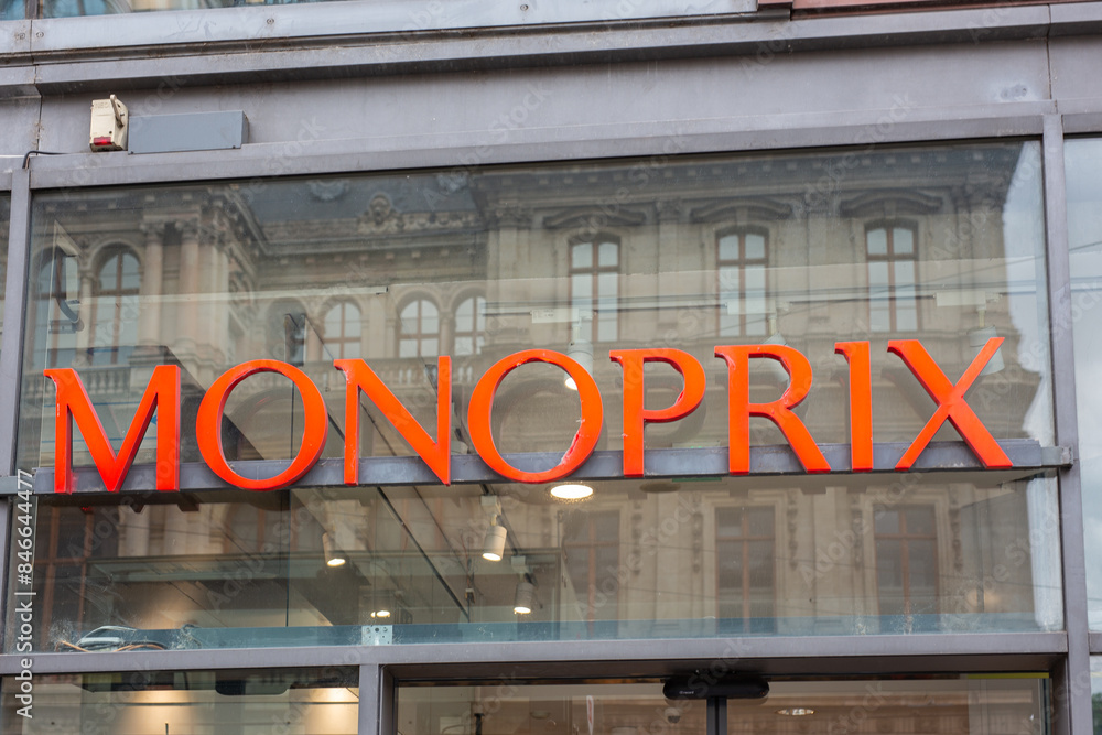 LYON, FRANCE - jun 08, 2024: Monoprix. Department store in city of Lyon ...