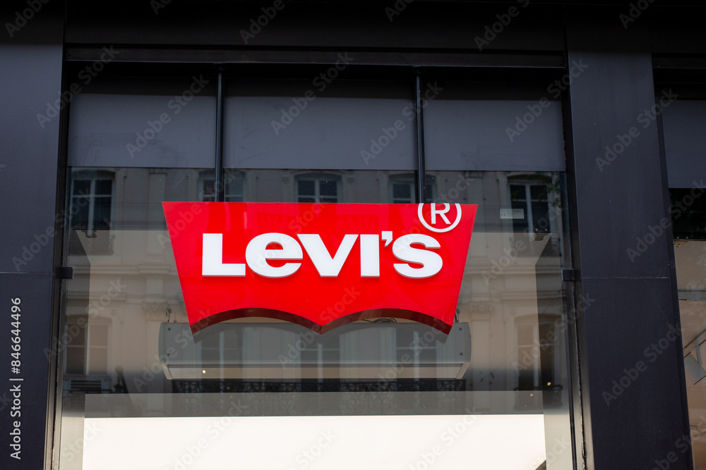 LYON, FRANCE - jun 08, 2024: Levi's. Famous clothing store in city of ...