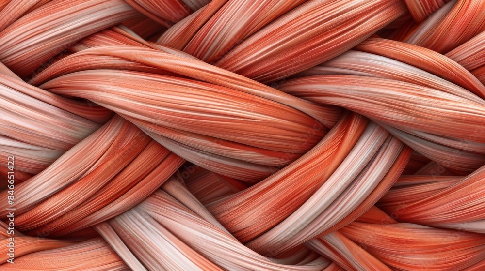 3D render muscle A close-up view of muscle tissue, showing the ...